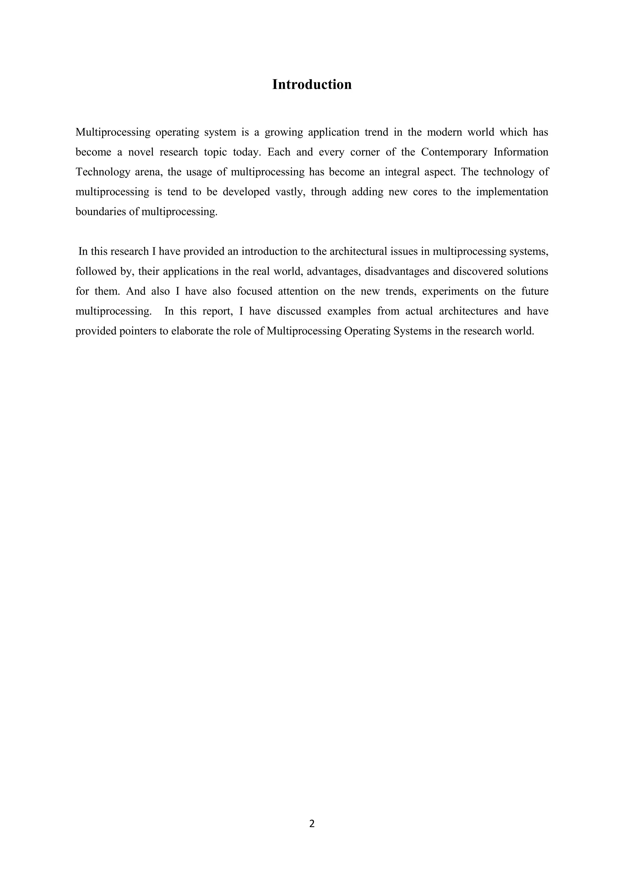 Multiprocessing Operating Systems Pdf Operating Systems Computer