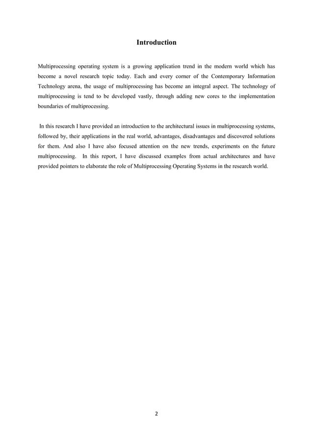 Multiprocessing Operating Systems Pdf