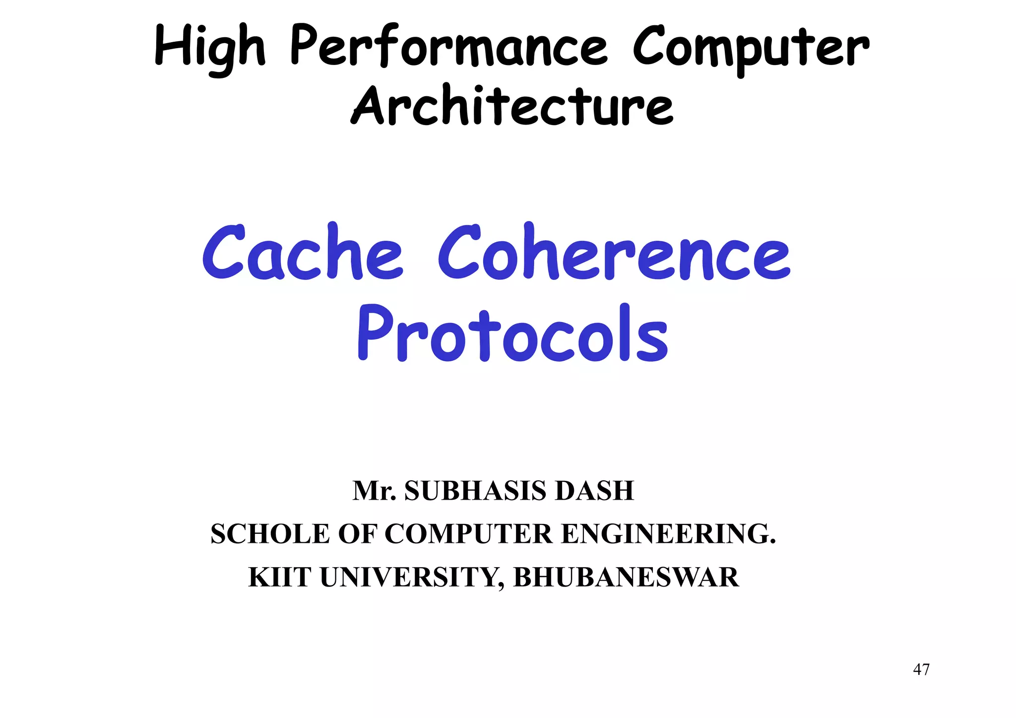 High Performance Computer Architecture Ppt