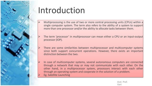 Multiprocessor Architecture (Advanced computer architecture) | PPTX
