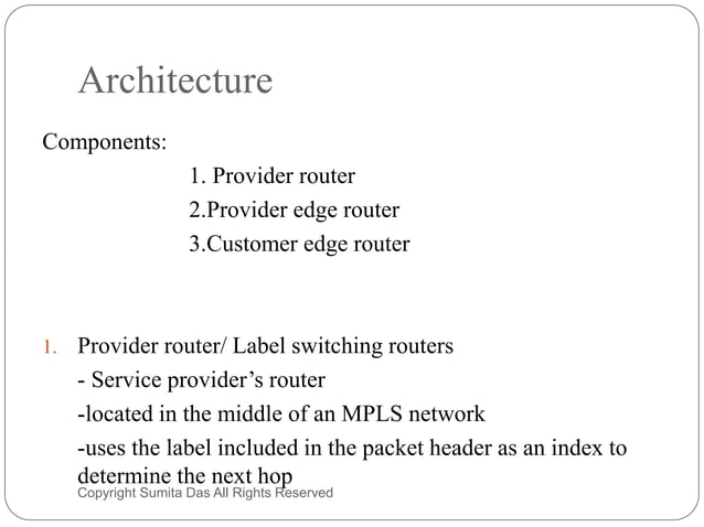 Multiprotocol label switching | PPTX | Computer Networking | Computing