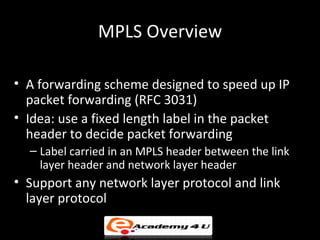 Multi protocol label switching (mpls) | PPT