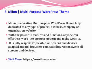 4 Top Selling Multipurpose WordPress Themes | PPT
