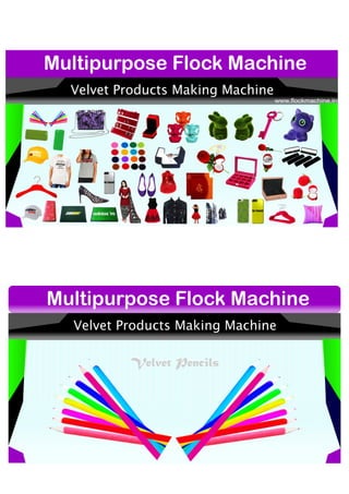 Multipurpose flock machine manufacturers ahmedabad gujarat india | PDF