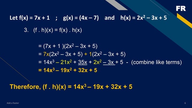 Multipying polynomial functions | PPT