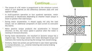 Multi Quadrant Drive operation with lift weighted and empty case | PPTX