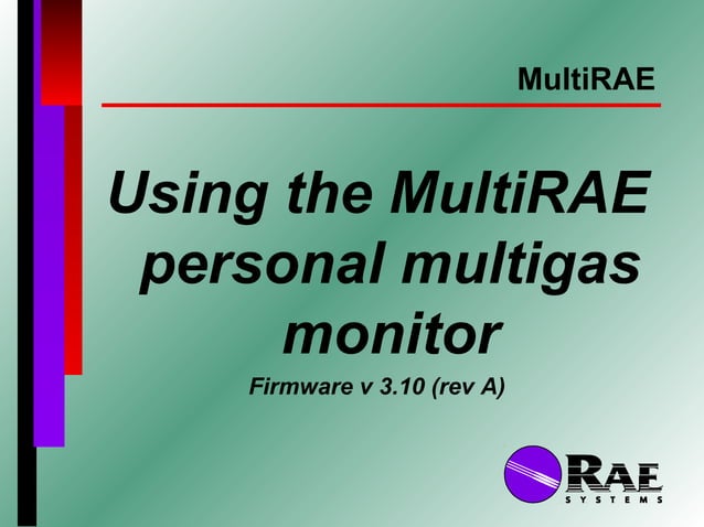 Multirae user training_310a | PPT