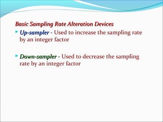 Multirate dtsp | PPT