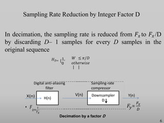 Multirate signal processing | PDF