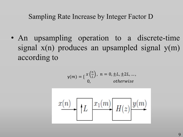 Multirate signal processing | PDF