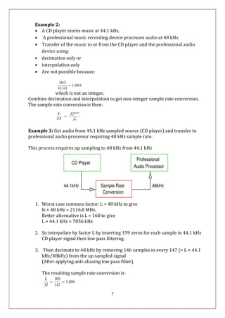 Multirate signal processing and decimation interpolation | PDF