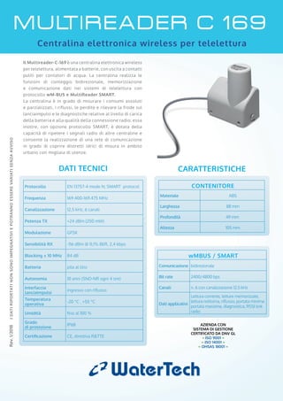 WaterTech - MULTIREADER C 169 Telelettura | PDF