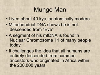 Multiregional Evolution Katina | PPT