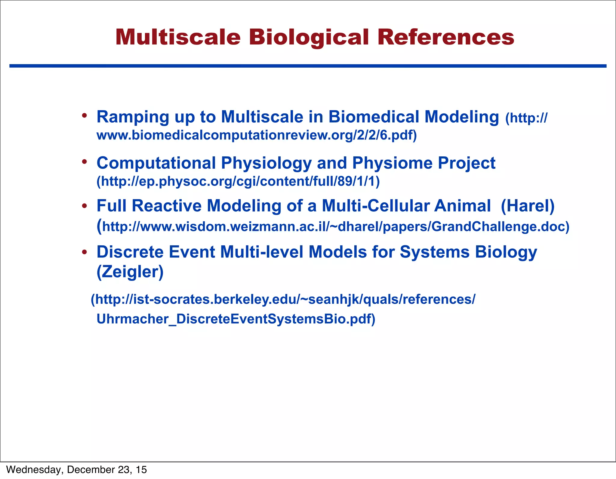2006 Multiscale modeling and simulation for drug development and ...