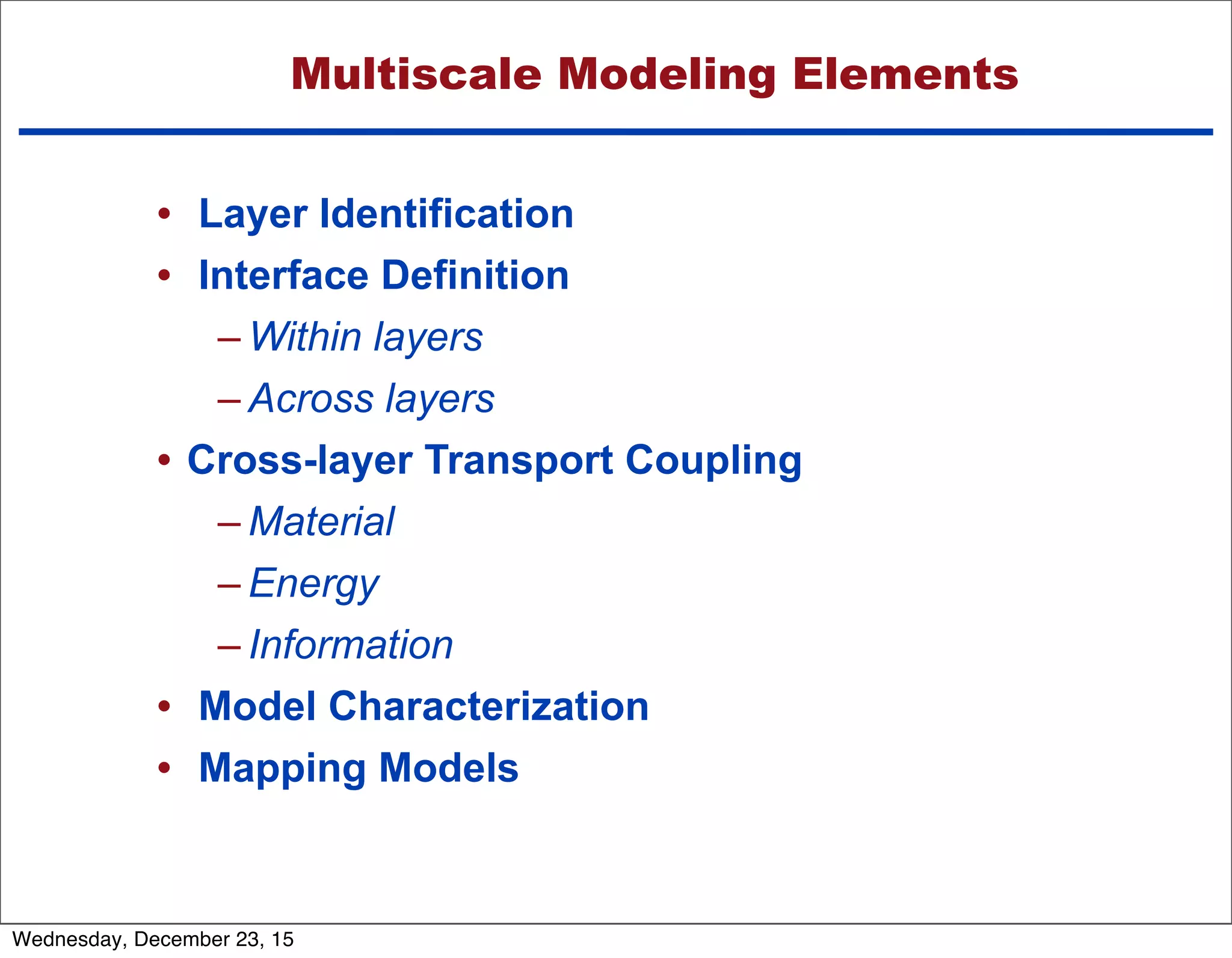 2006 Multiscale Modeling And Simulation For Drug Development And