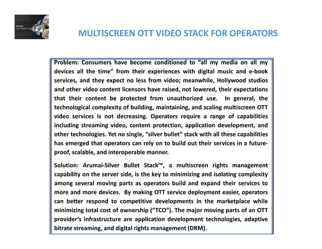 Multiscreen OTT Video Stack for Operators | PPT