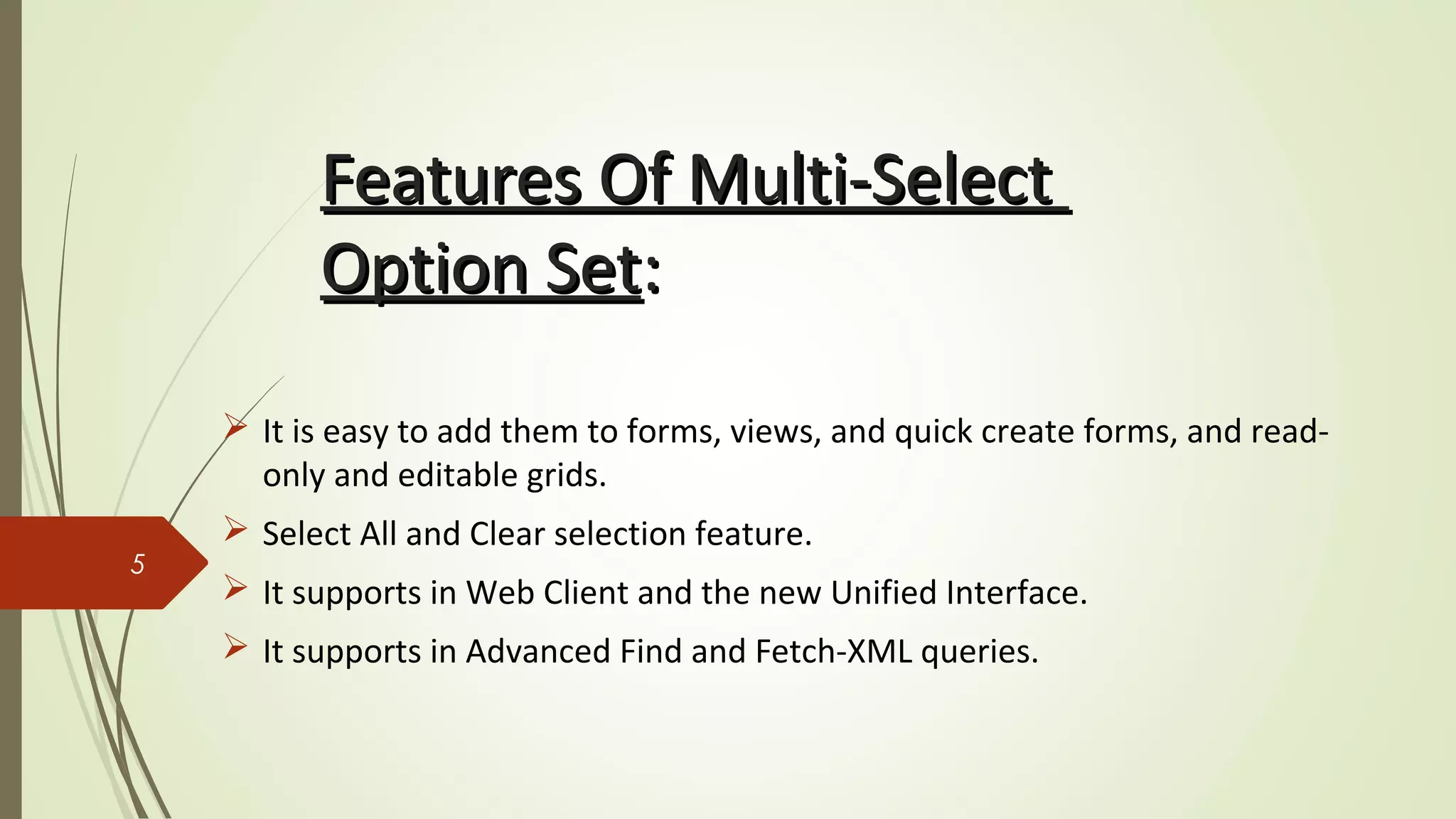 Multi Select Option set in Microsoft Dynamics 365 | PPT