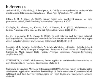 Multisensor data fusion in Food Quality Assessment | PPT