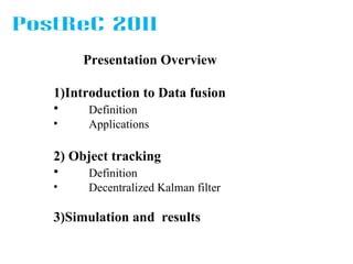 Multisensor data fusion in object tracking applications | PPT