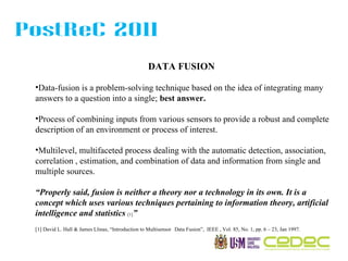 Multisensor data fusion in object tracking applications | PPT