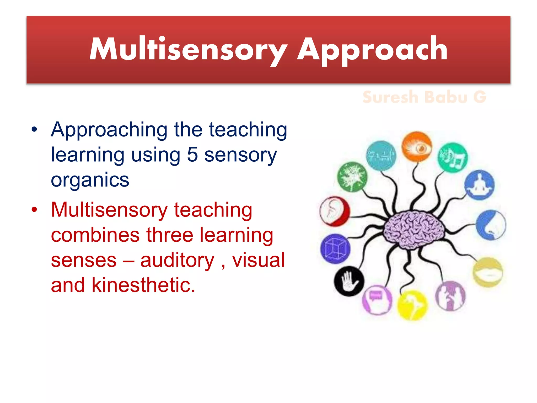 Multi Sensory Approach in Education Technology | PPTX | Special ...