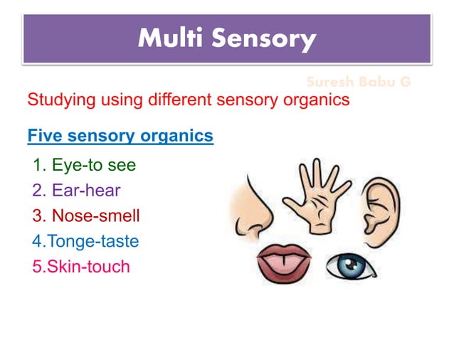 Multi Sensory Approach in Education Technology | PPTX | Special ...
