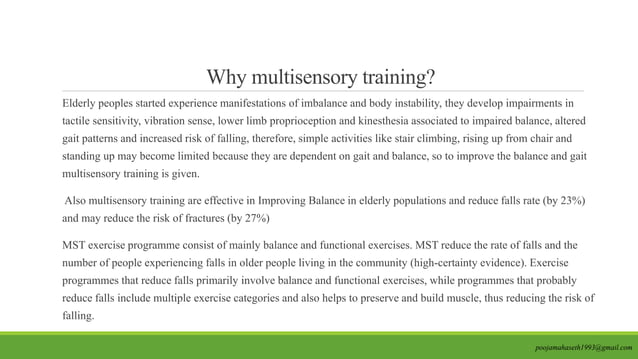 Multisensory training to improve balance to prevent falls | PPT | Free ...