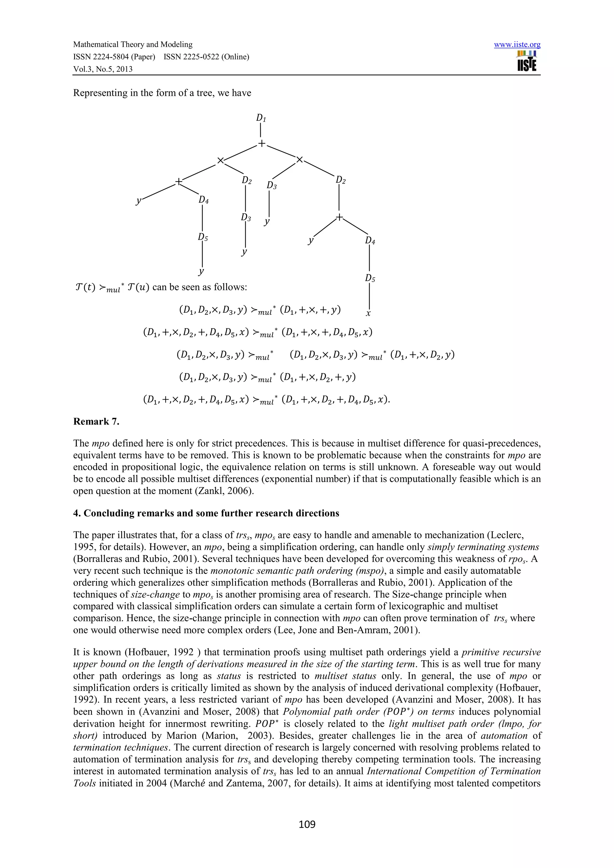 Multiset Path Orderings And Their Application To Termination Of Term Rewriting Systems Pdf