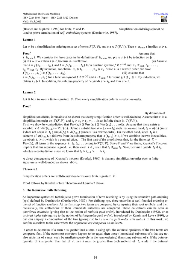 Multiset path orderings and their application to termination of term rewriting systems | PDF