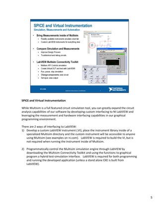 Multisim For Design, Validation And Test | PDF