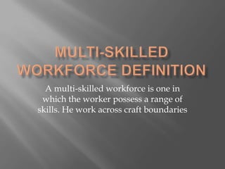 Multi –skilled workforce slide (2) | PPTX