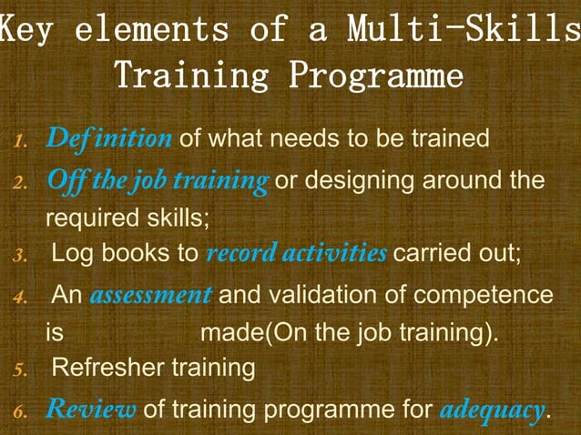Multi skilling ppt-1 | PPT