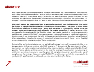 Multisoft@Campus Presentation | PDF