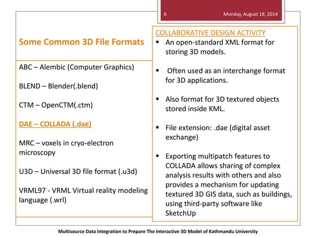 Multisource Data Integration to prepare Interactive 3D Model of ...