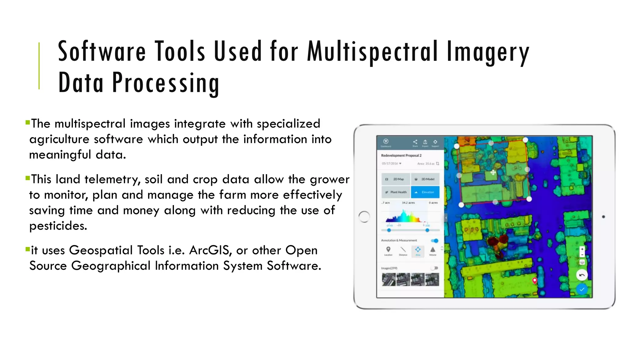 Multispectral Imagery Data for Agricultural Surveying | PDF