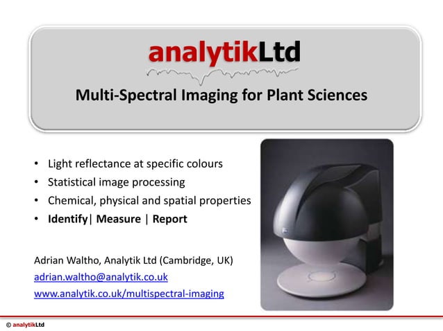 Multispectral imaging in Plant Sciences with VideometerLab 3 | PDF ...