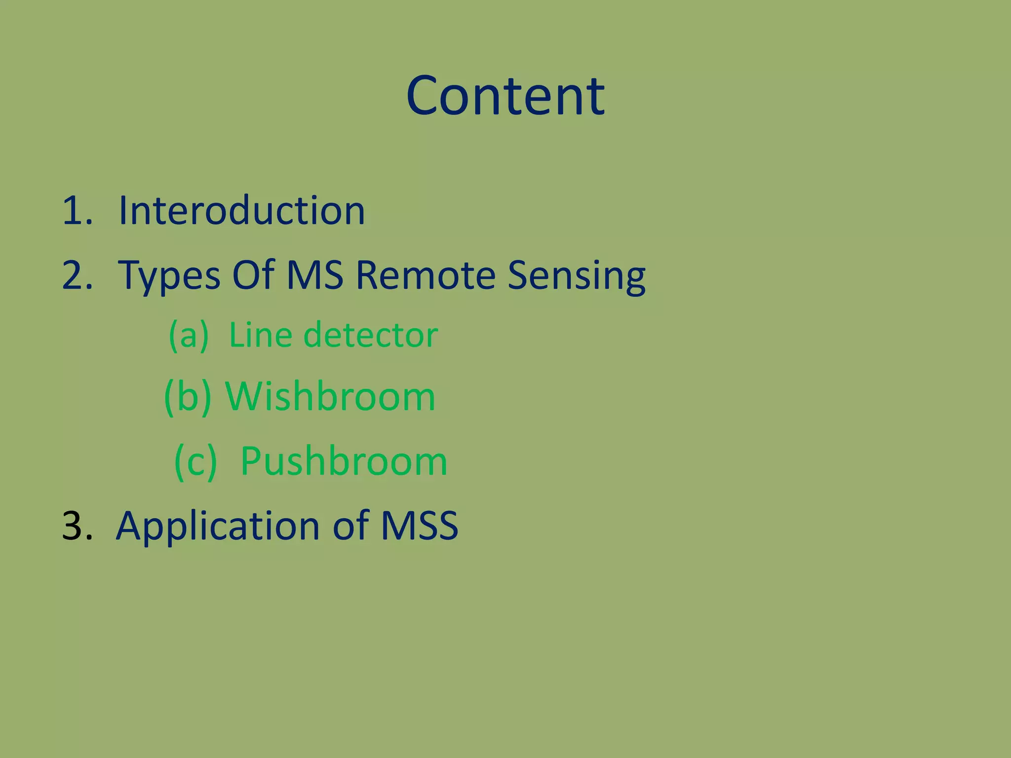 Multispectral remote sensing | PPTX
