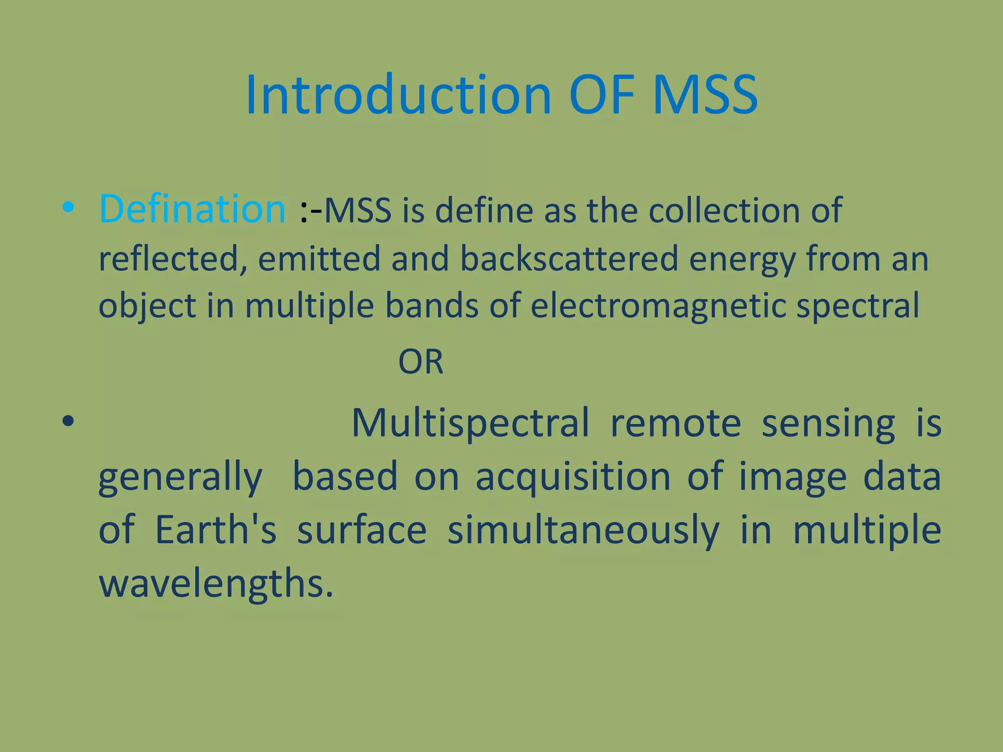 Multispectral remote sensing | PPTX