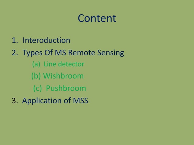 Multispectral remote sensing | PPTX