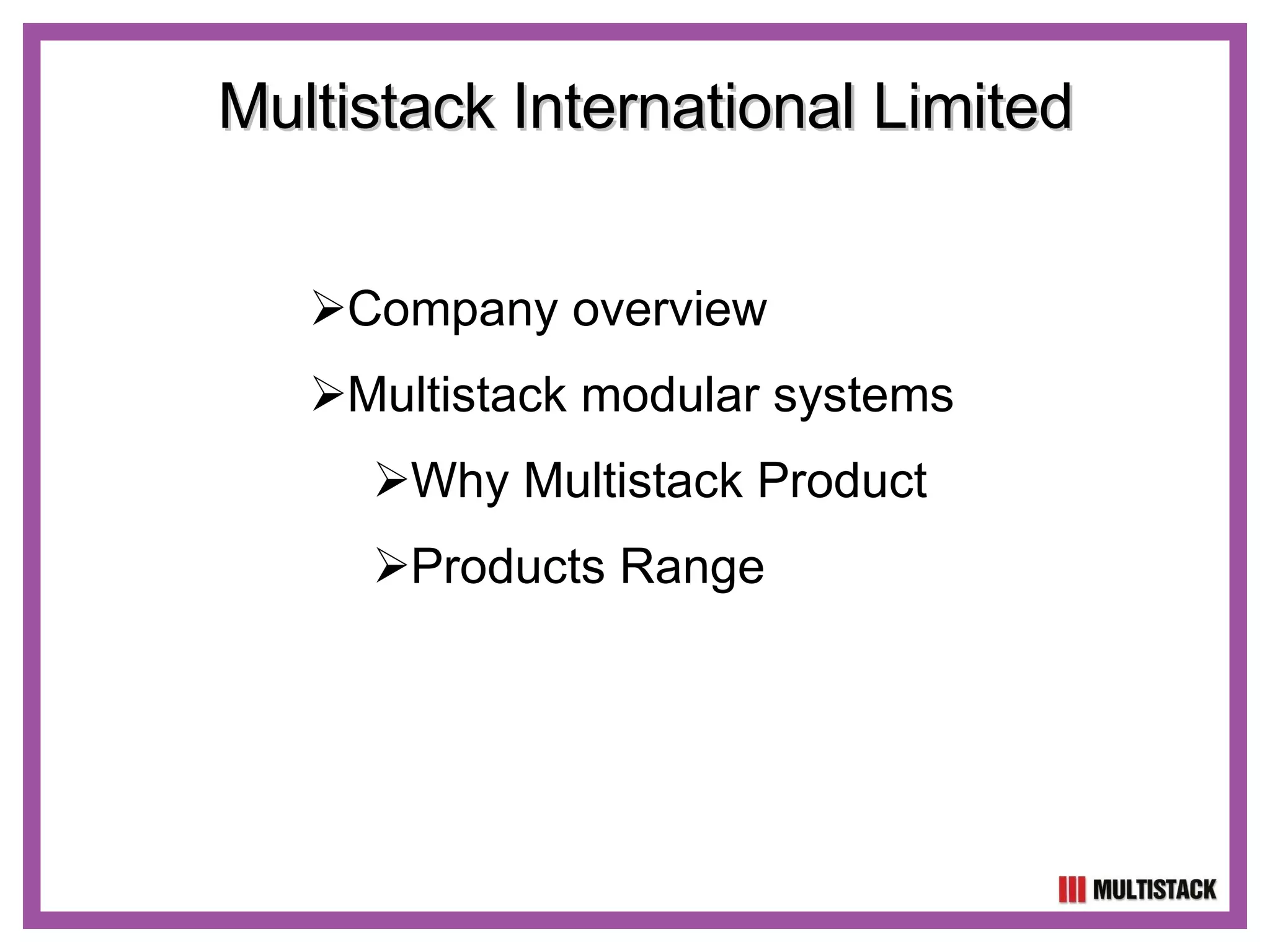 Multistack Equipment 2008 | PPT