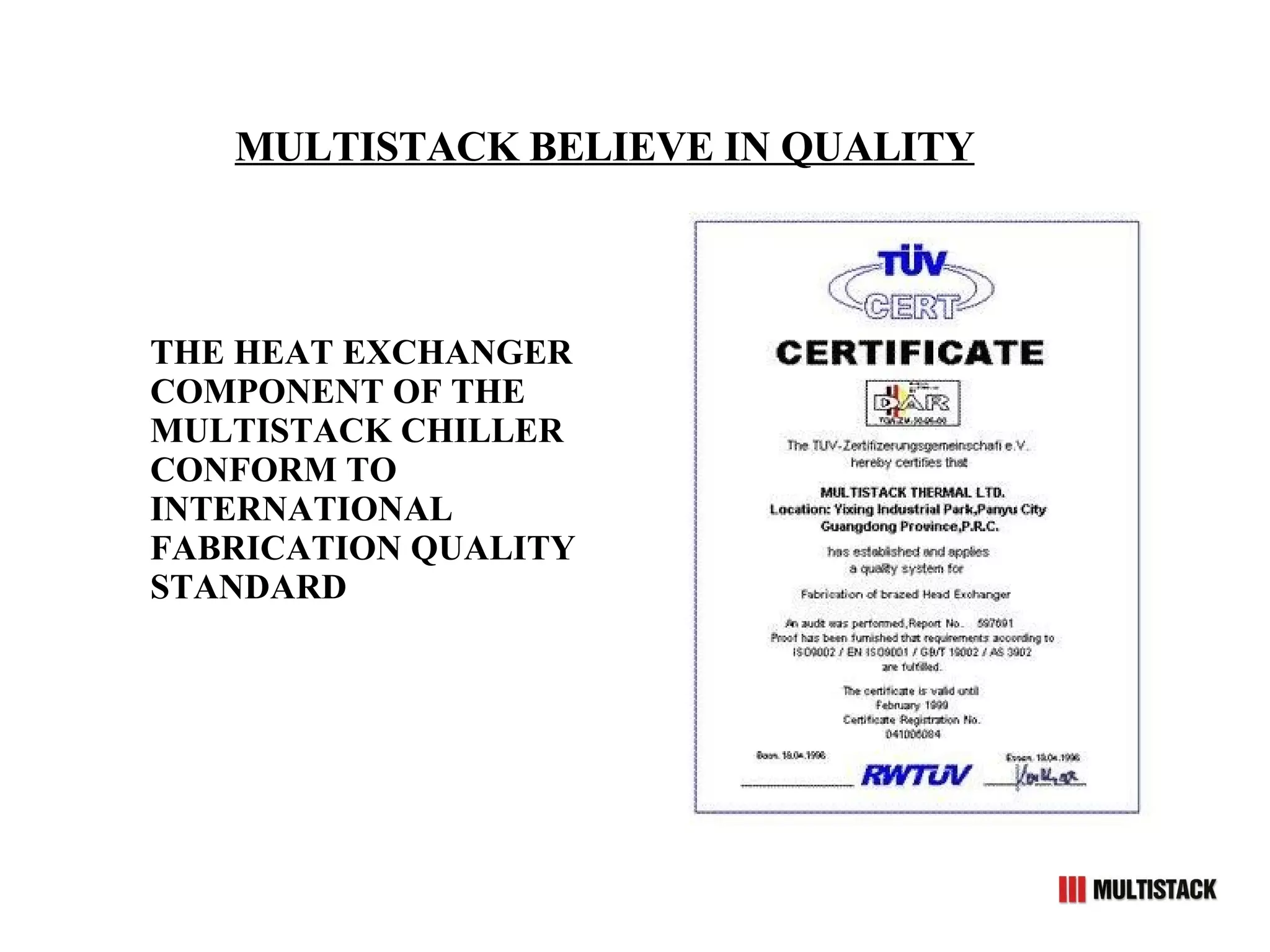 Multistack Equipment 2008 | PPT