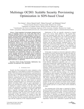 Conference Paper: Multistage OCDO: Scalable Security Provisioning Optimization in SDN-based ...