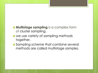 Multistage Sampling