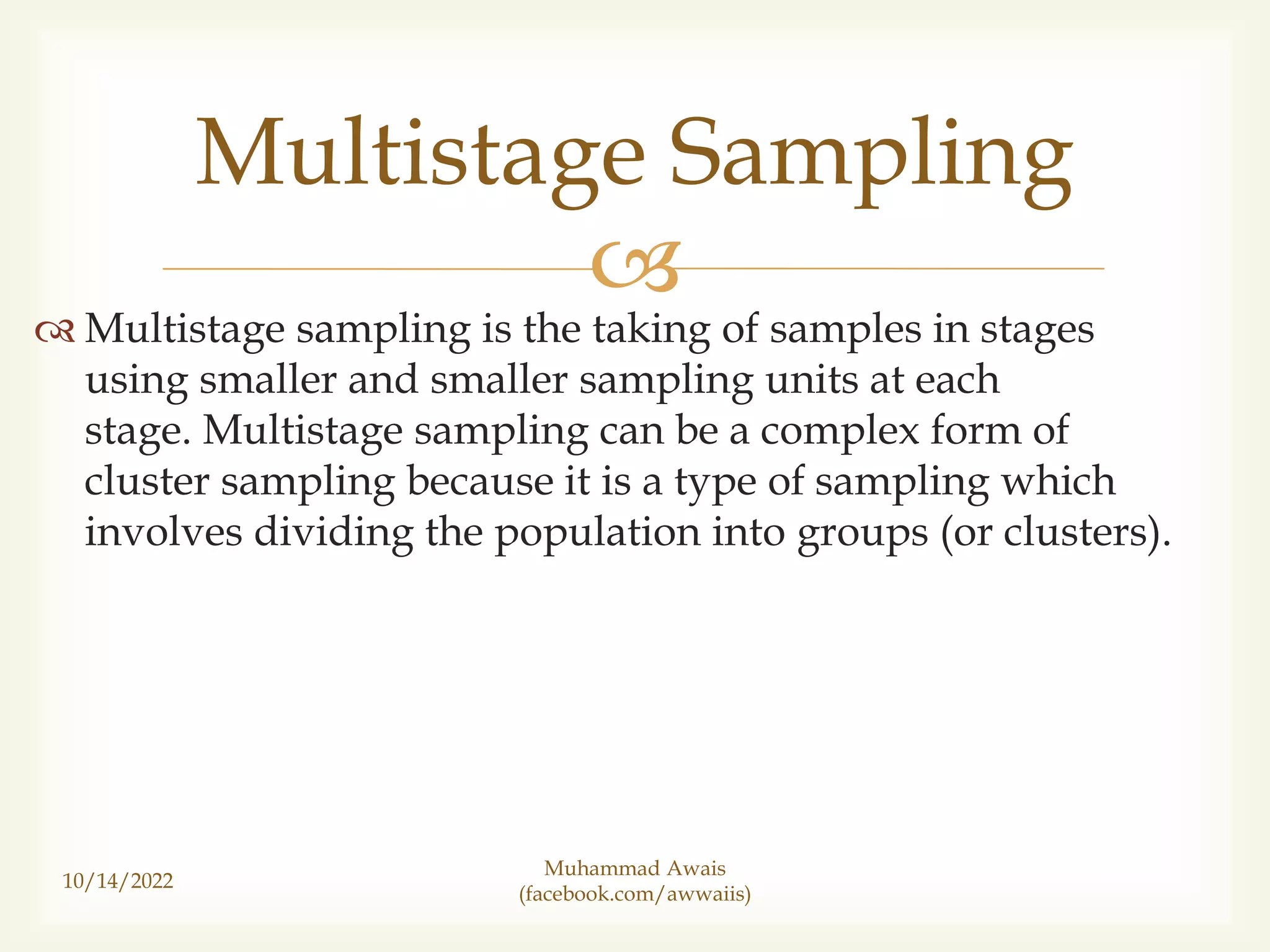 Multistage Sampling Technique - Probability Sampling - Mass Media ...