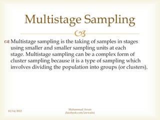 Multistage Sampling