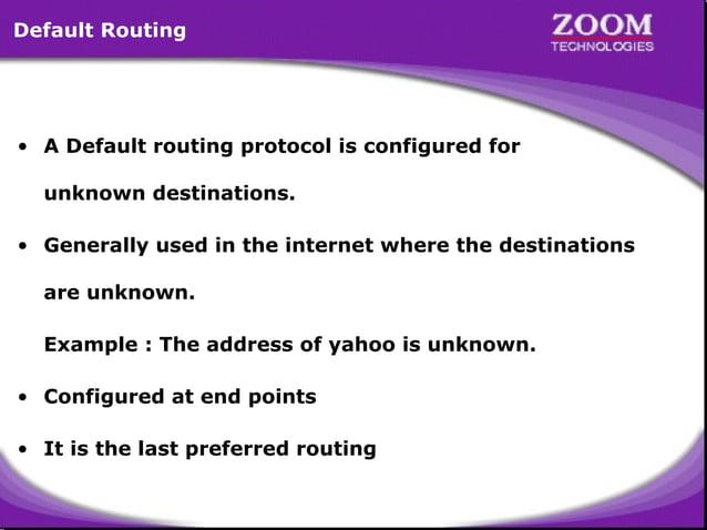 Multi Static Routng & Default Routing | PPT