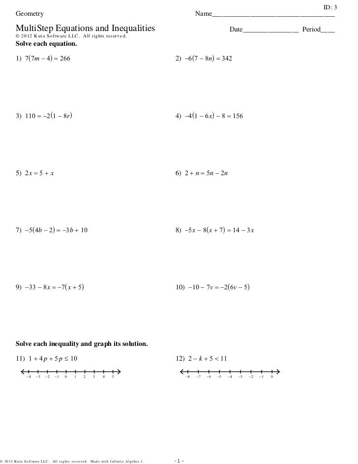MultiStep Equations And Inequalities 3Sets pdf MultiStep Equations And Inequalities 3Sets pdf