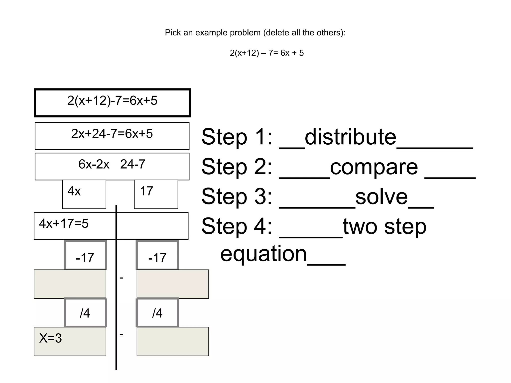 Multi step equation | PPT