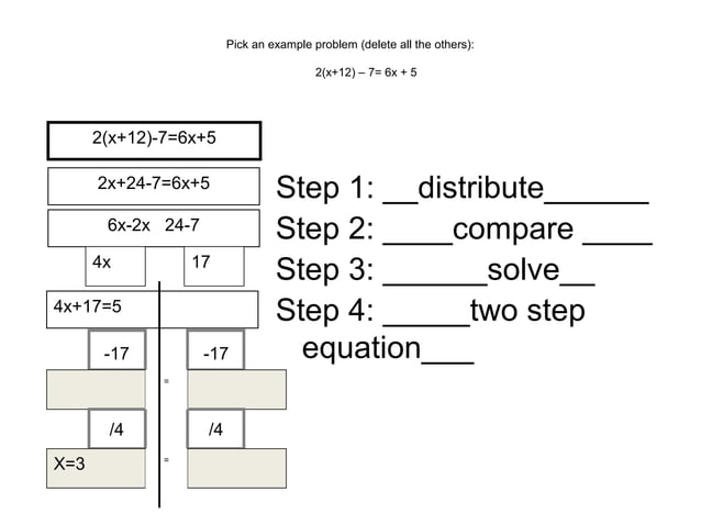 Multi step equation | PPT