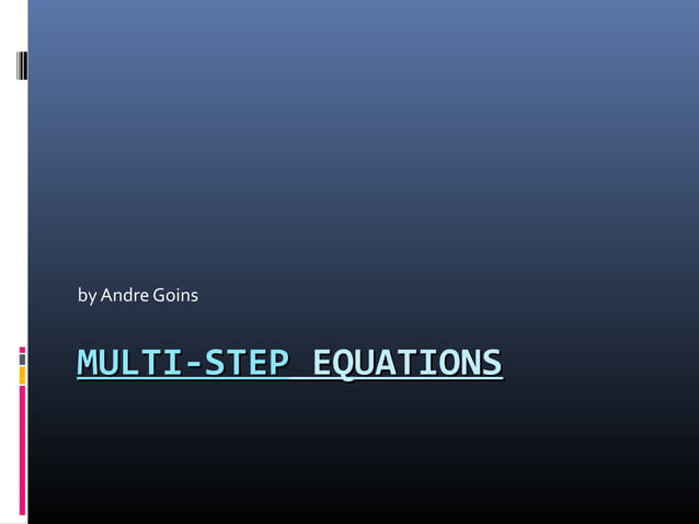 Multi step equation powerpoint | PPT | Science